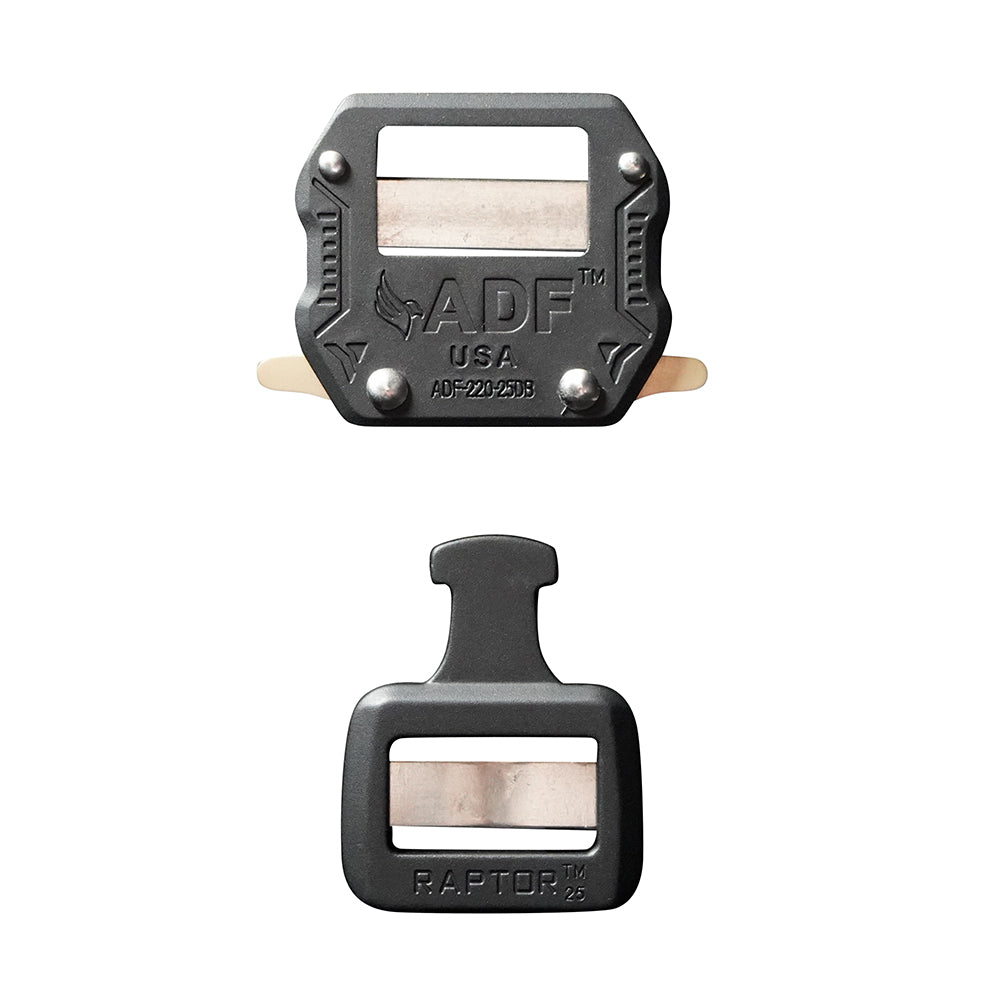 ADF-220-25-DB-BLK RAPTOR™ 1.0" DUAL ADJUSTER BAR BUCKLE BLACK ...